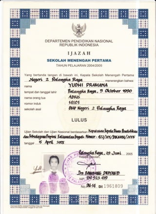 Ijazah SMP | PDF
