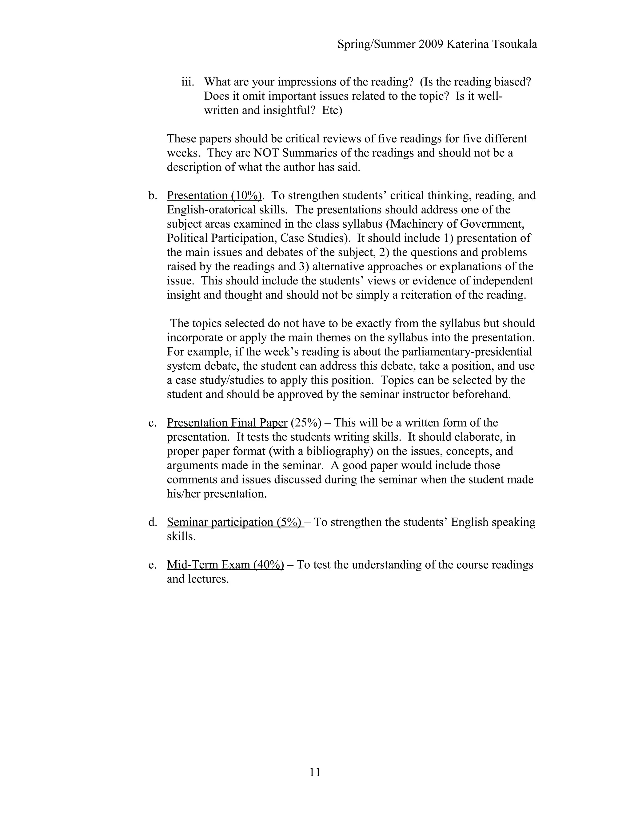 Introduction to Comparative Government Syllabus | DOC