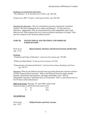 Introduction to Comparative Government Syllabus | DOC