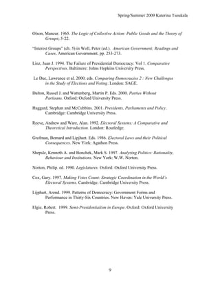 Introduction to Comparative Government Syllabus | DOC