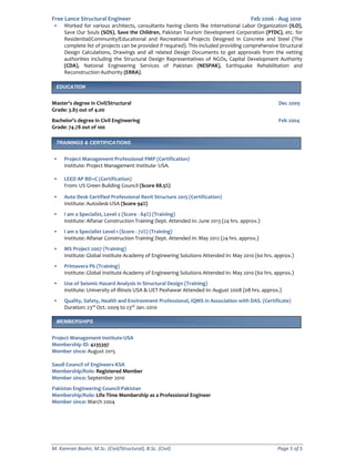 M.Kamran Bashir- PMP, LEED AP BD+C, M.E. Structures | PDF