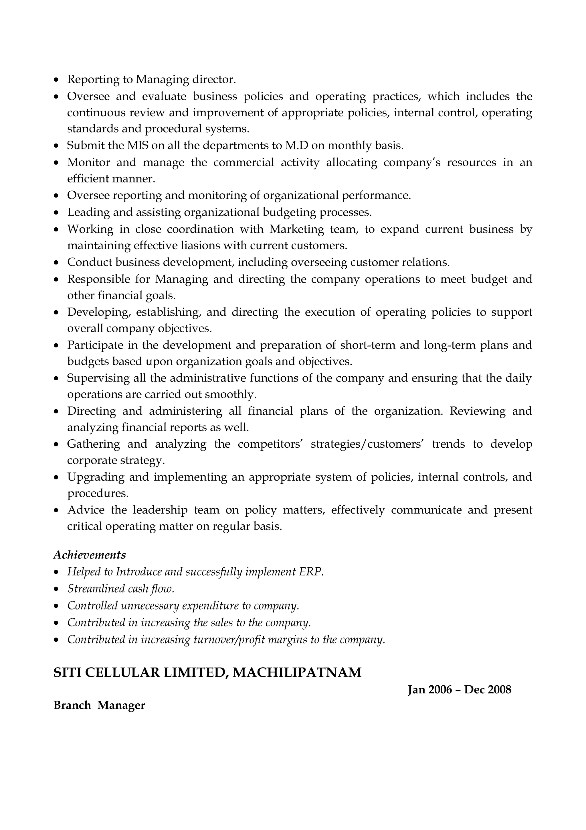 Resume.C.O.O | DOC