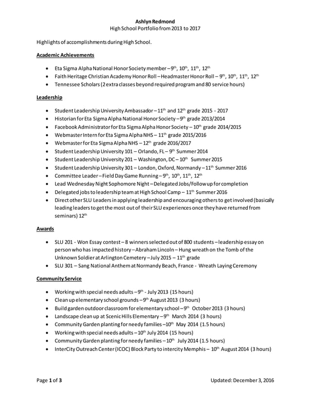 Ashlyn Redmond Portfolio | PDF