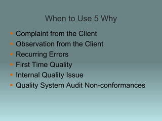 5 Why Analysis | PPTX