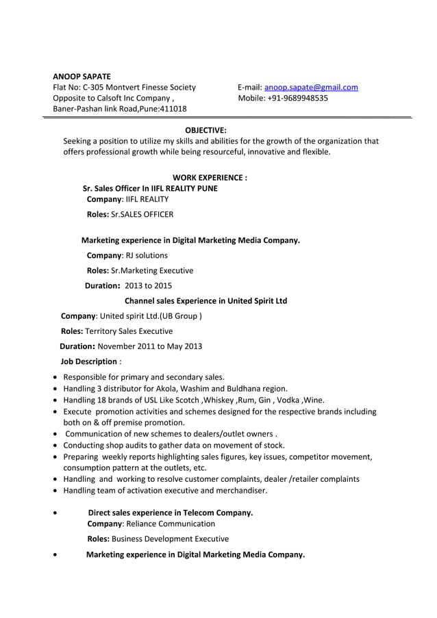anoop Resume rj (1) | PDF
