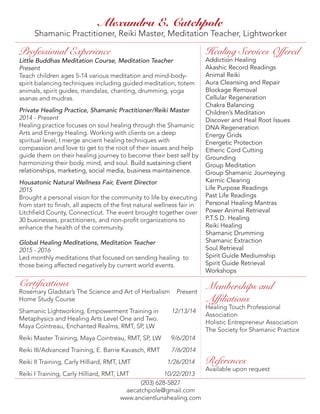 Resume. Alexandra Catchpole, SP, RM | PDF