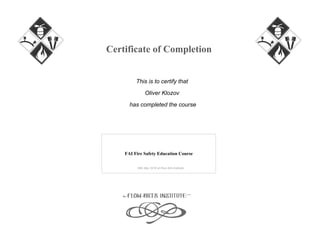 FAI Fire Safety | PDF | Education