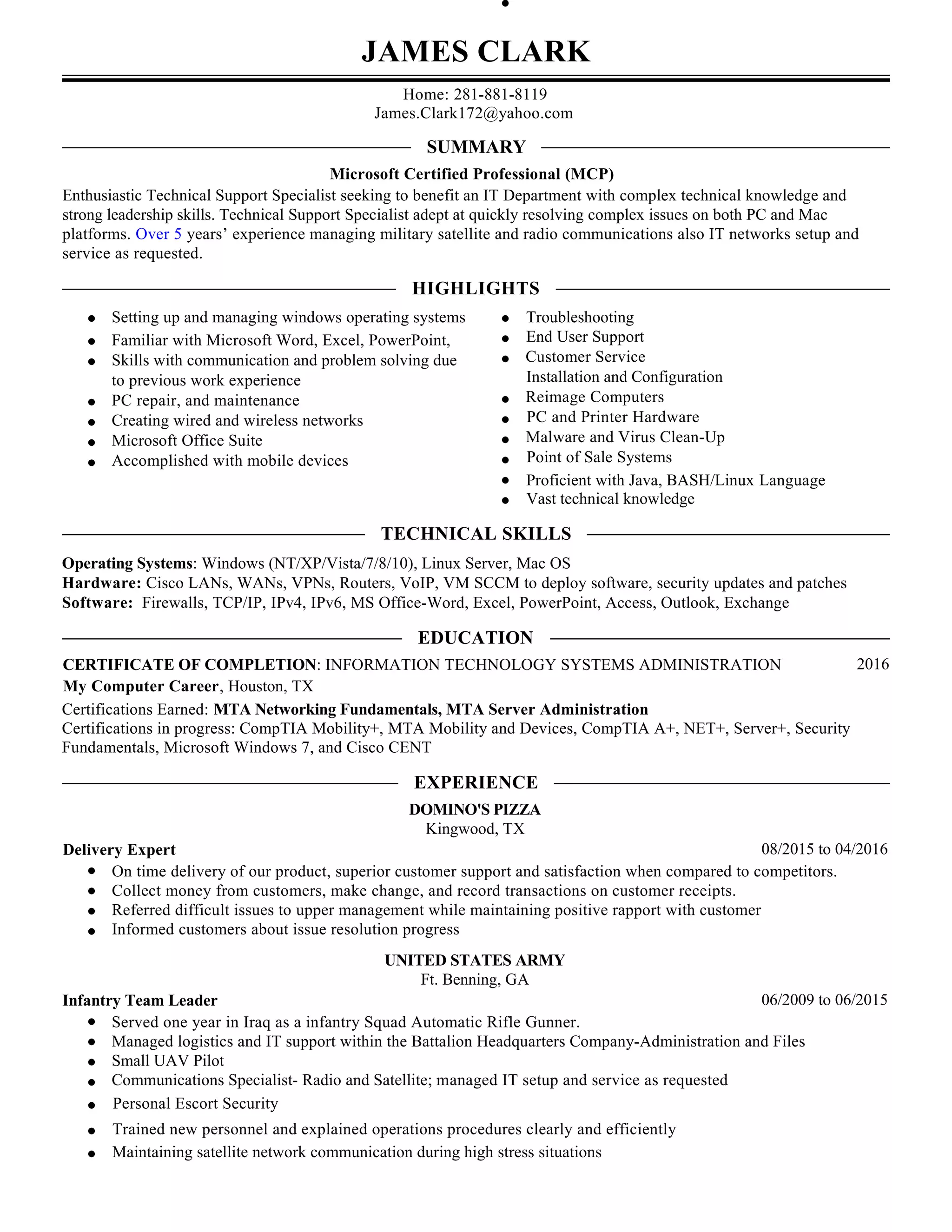 James Clark Resume 2016 Exe (1) | DOC
