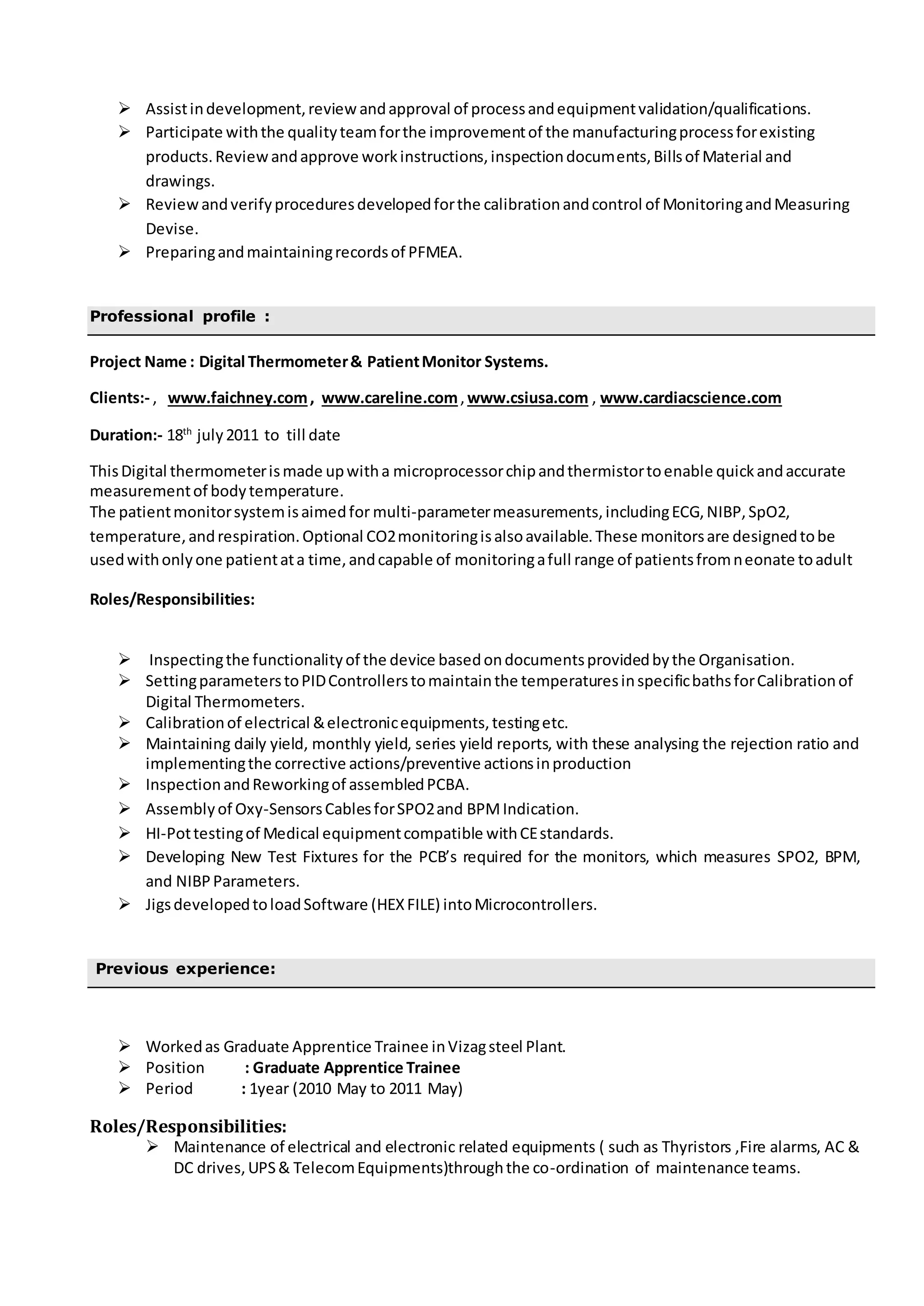 srinivas cv | DOCX