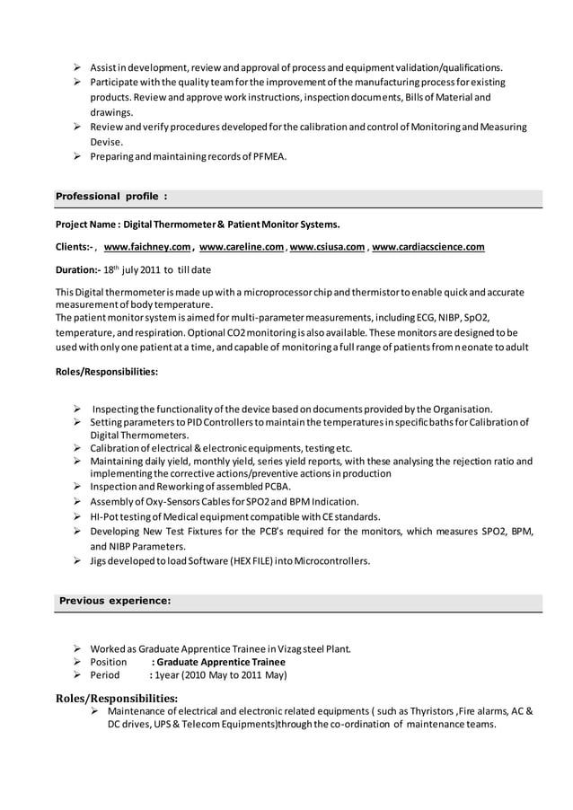 srinivas cv | DOCX