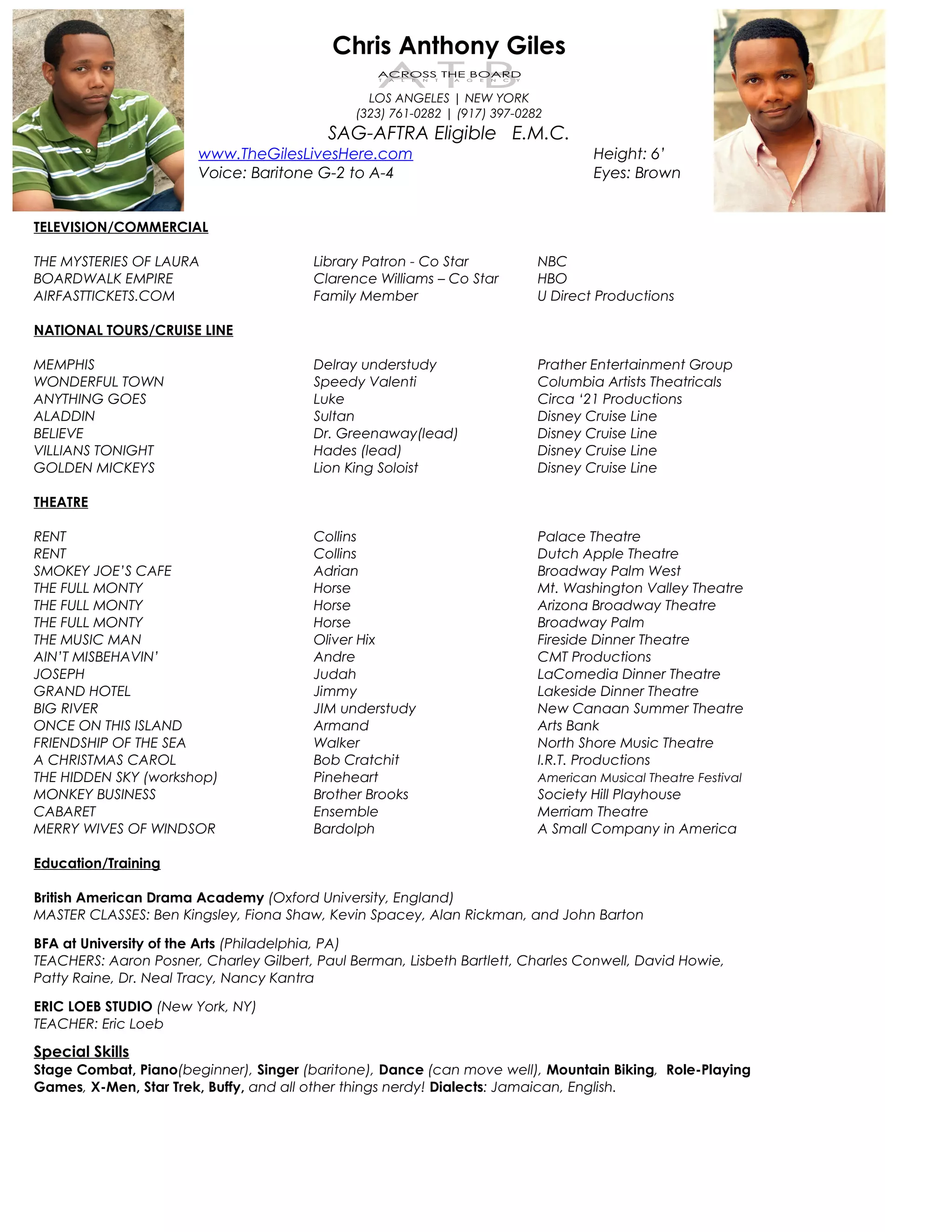 actor's resume | DOC