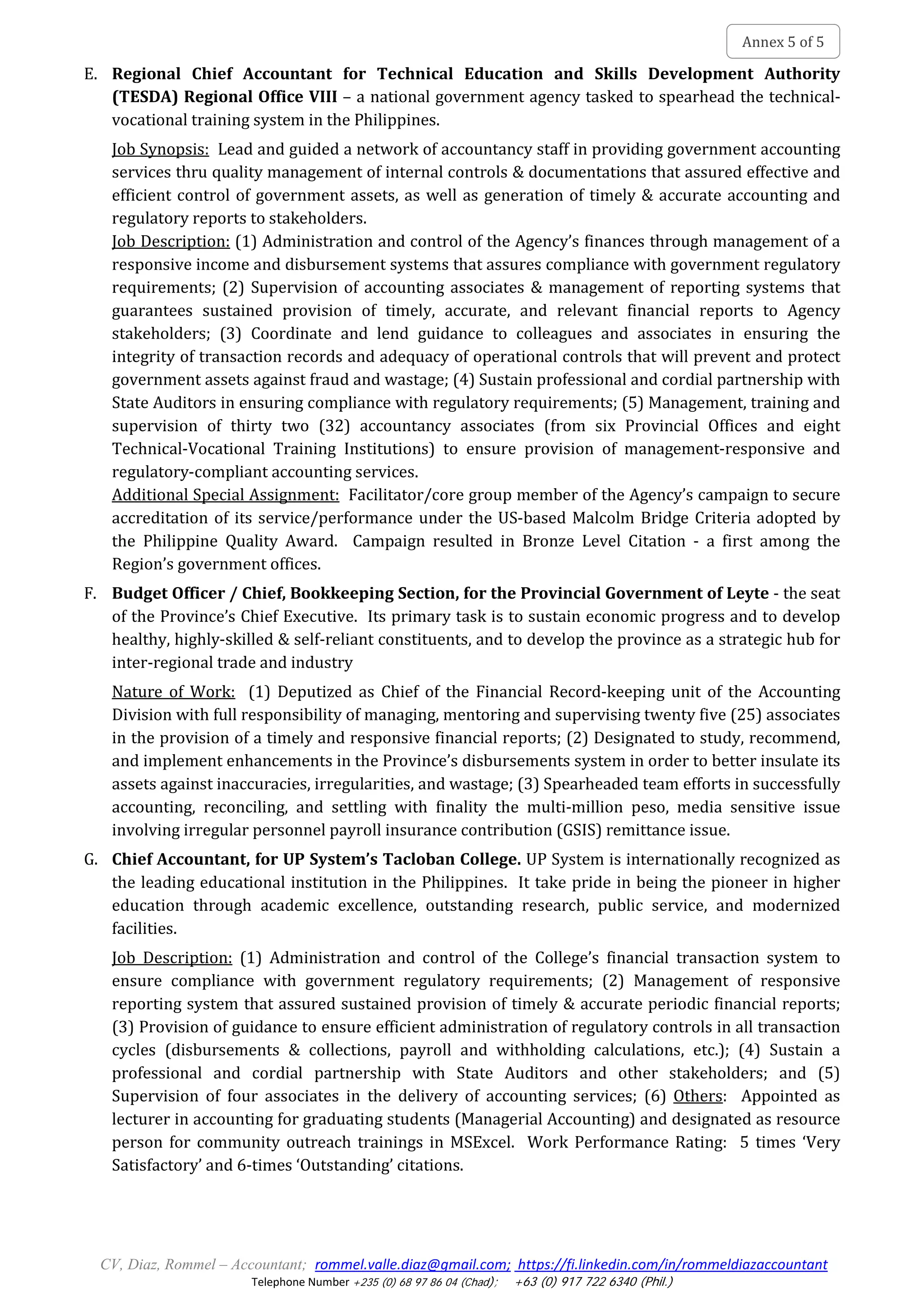 _CV_ACCOUNTANT_DiazRommel_19yrsExperience | PDF