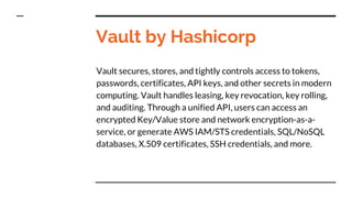 Vault - Secret and Key Management | PPTX