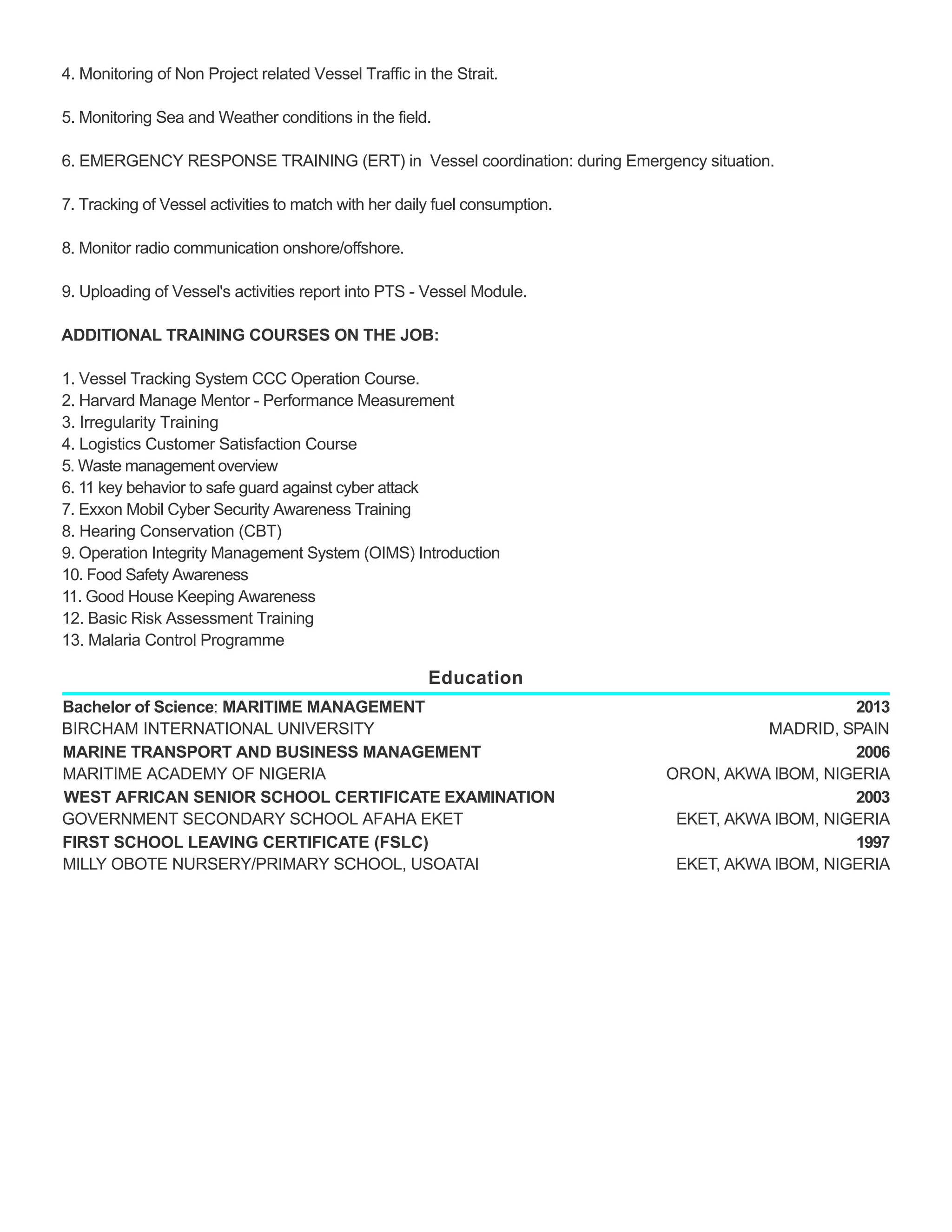 KUFRE'S CV 1 | PDF