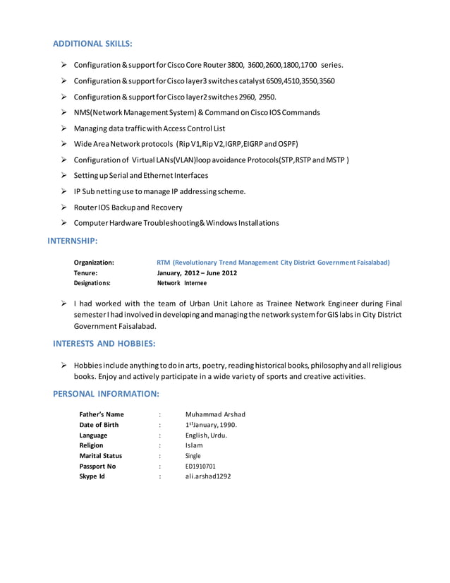 Ali Arshad CV | PDF