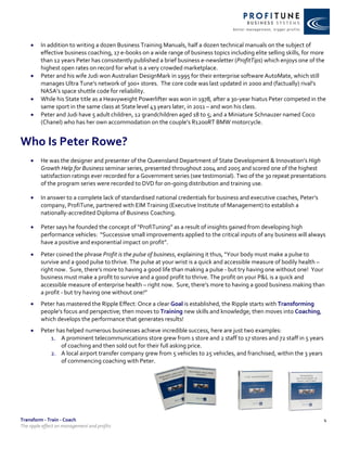 Peter Rowe Speaking Profile | PDF