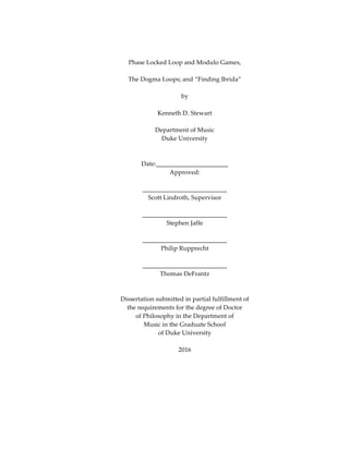 Kenneth D. Stewart - Duke University - PhD Dissertation Document | PDF