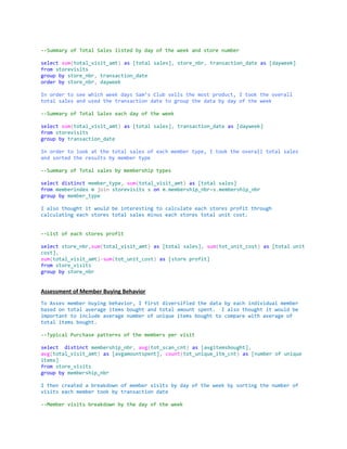 Sam's Club Sales Review | DOC | Databases | Computer Software and Applications