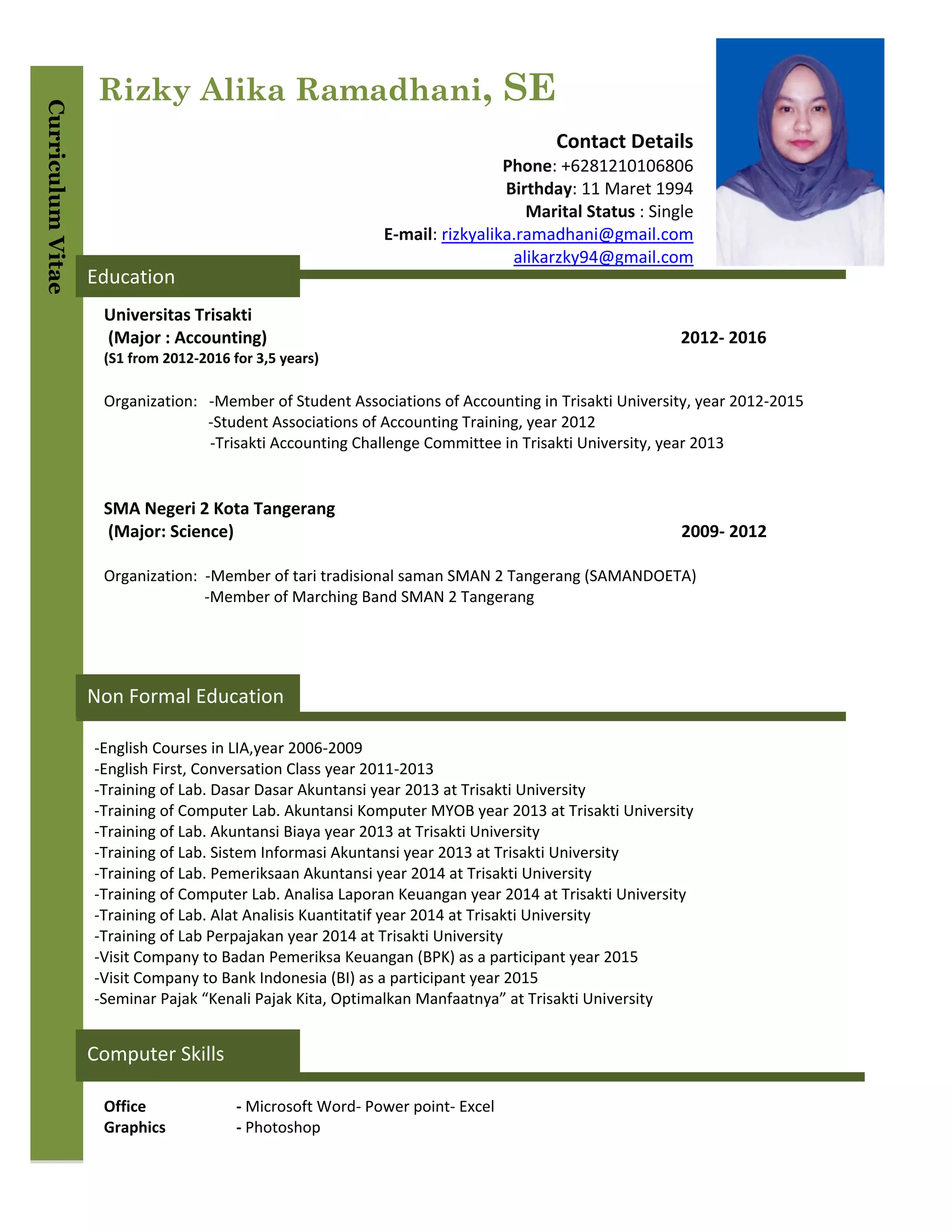 RIZKY ALIKA R CV | PDF