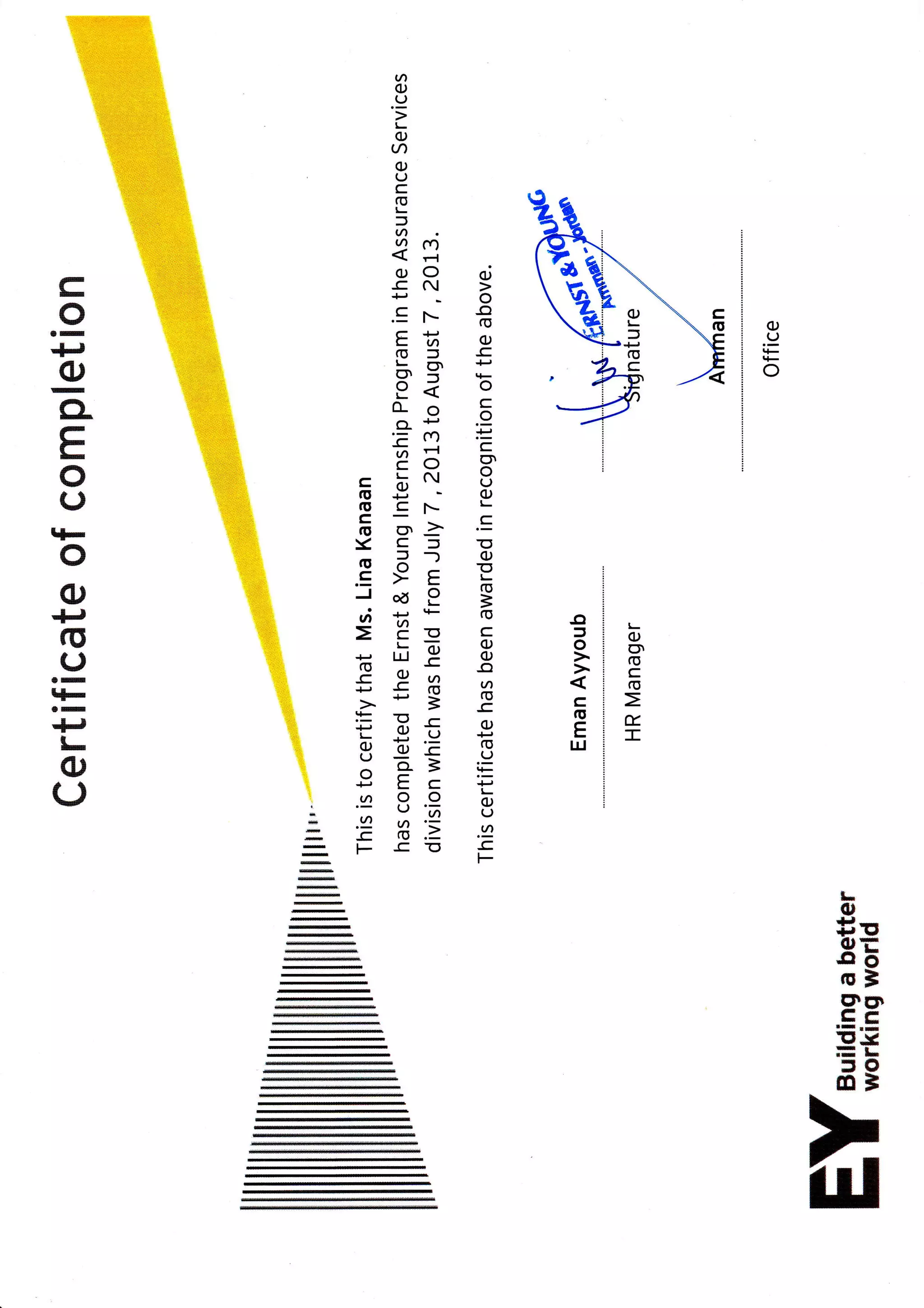 EY certificate | PDF