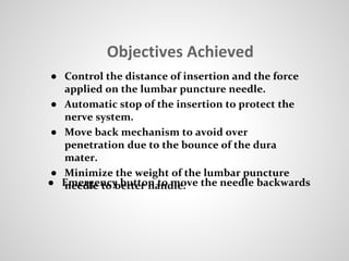 Lumbar puncture Safety tool | PPTX | Physics | Science