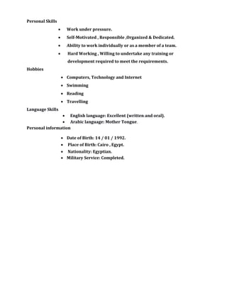 Mahmoud Nasr | PDF | Operating Systems | Computer Software and Applications