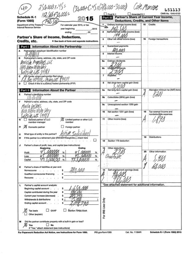 K-1 Partnership Return