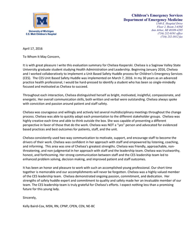 Kasperski%2c%20Chelsea%20-%20Evaluation%20Summary%20pdf | PDF