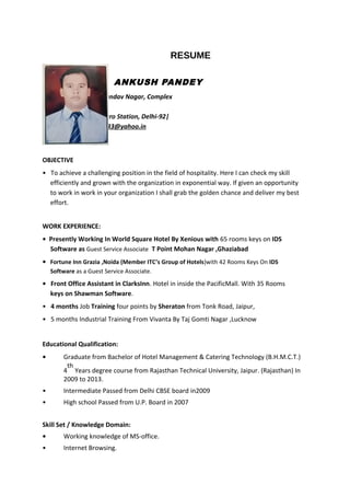 Ankush Pandey 1 | RTF | Hotels and Motels | Travel Type