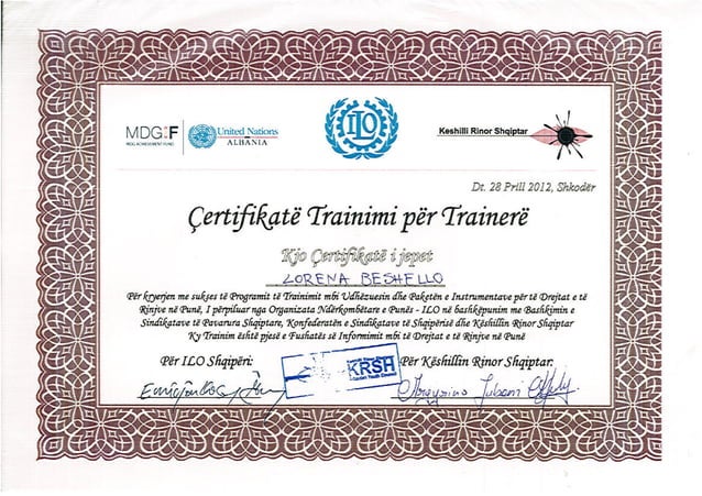 ILO Certification | PDF