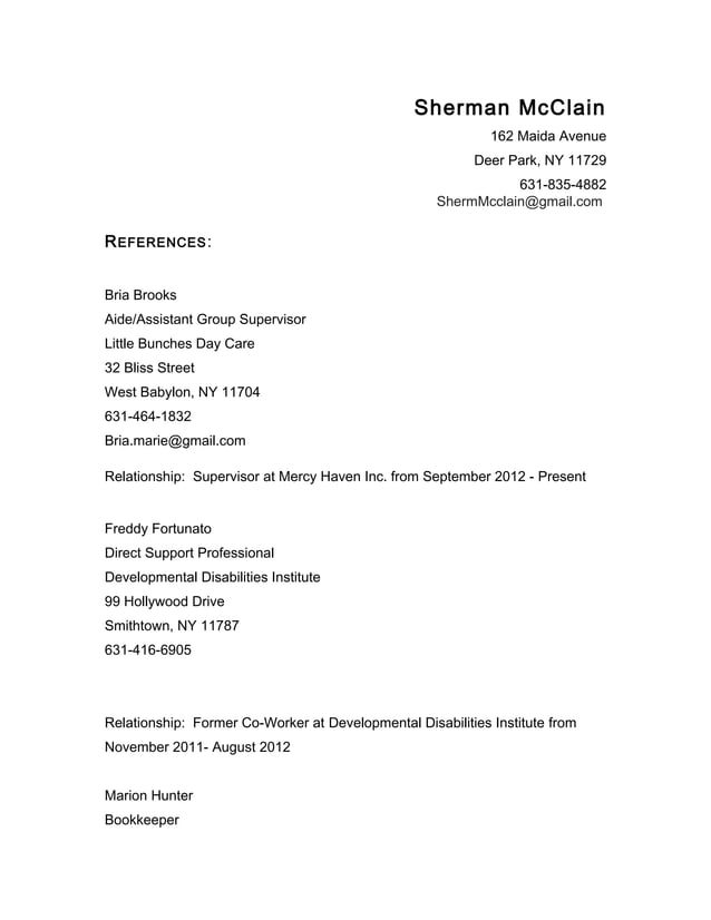 Shermans References | DOC