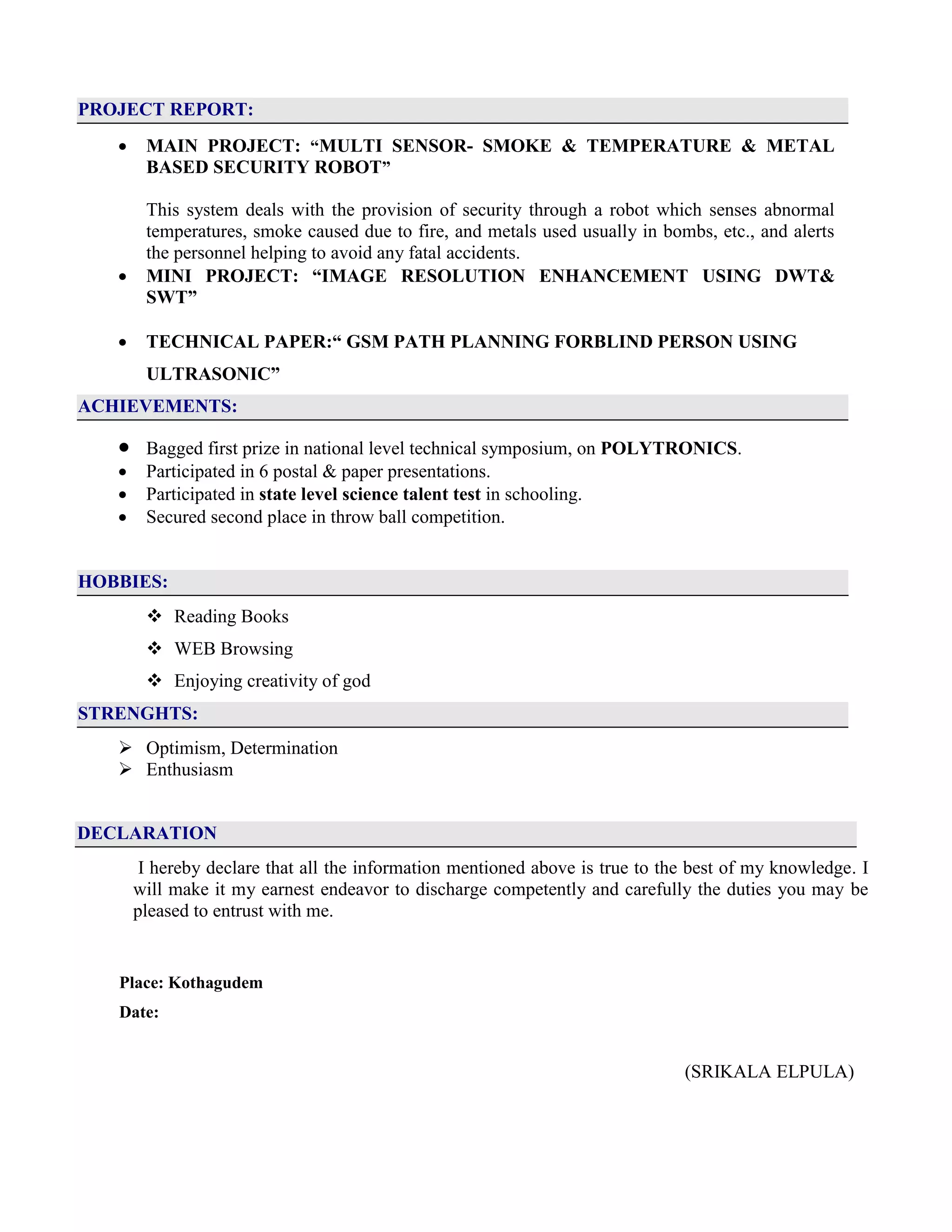 Srikala Resume (1) | PDF