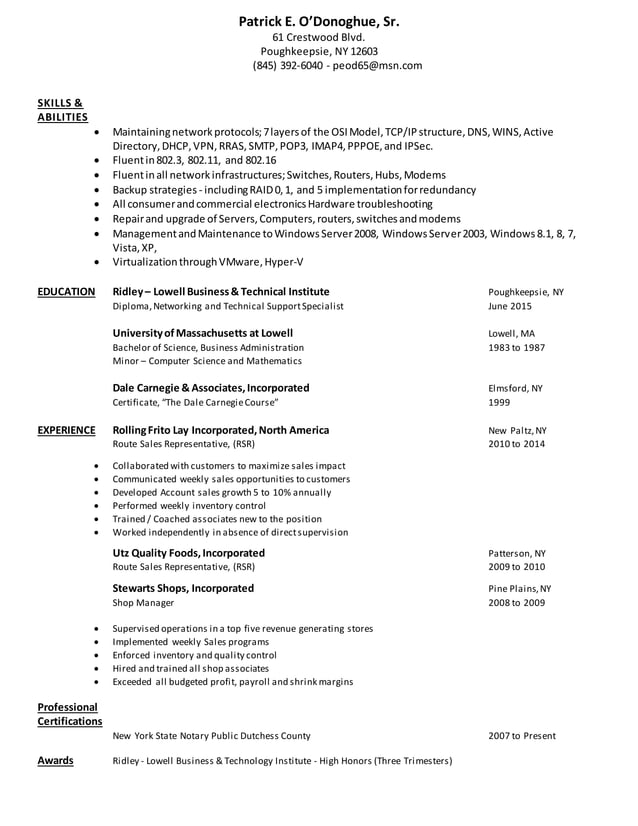 Hybrid Resume - Patrick | PDF