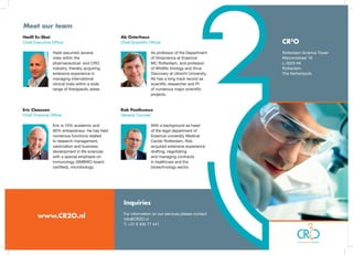 CR2O Flyer 2016 | PDF | Pharmaceutical Industry | Industries