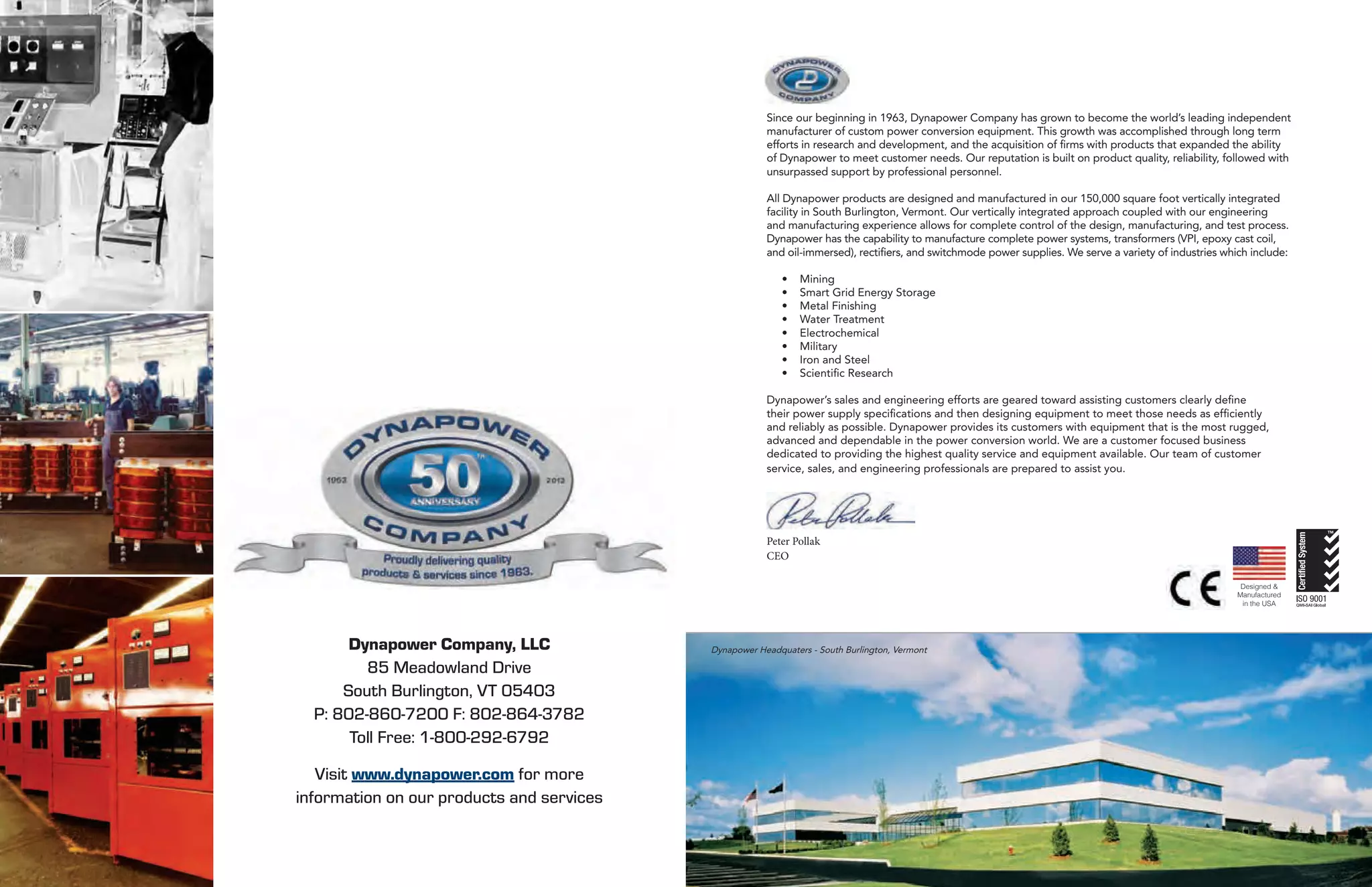 Dynapower Company Brochure | PDF