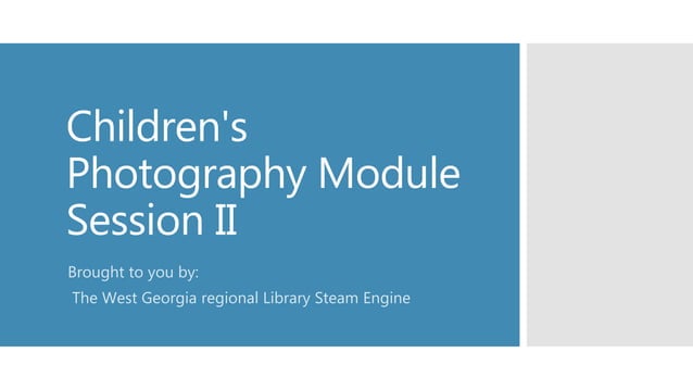 Children's Photography Module | PPT