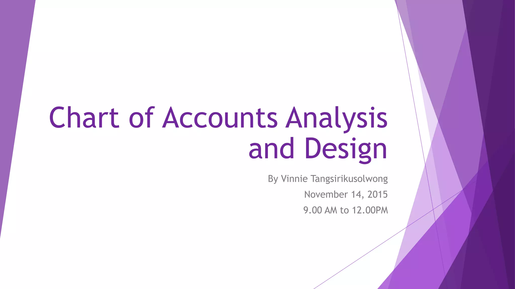 Chart of Account Design | PPTX