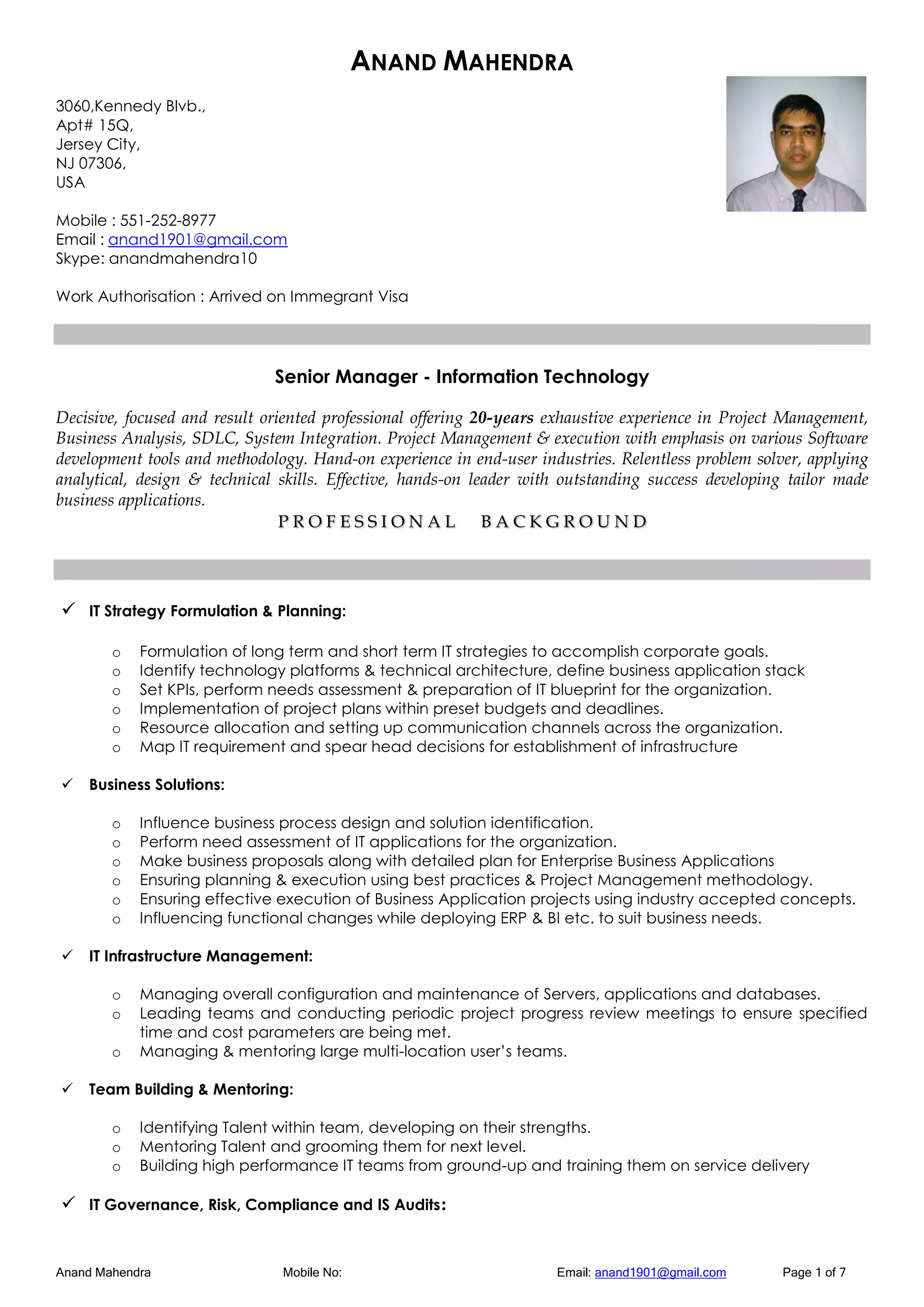 Anand_Mahendra_Resume | PDF
