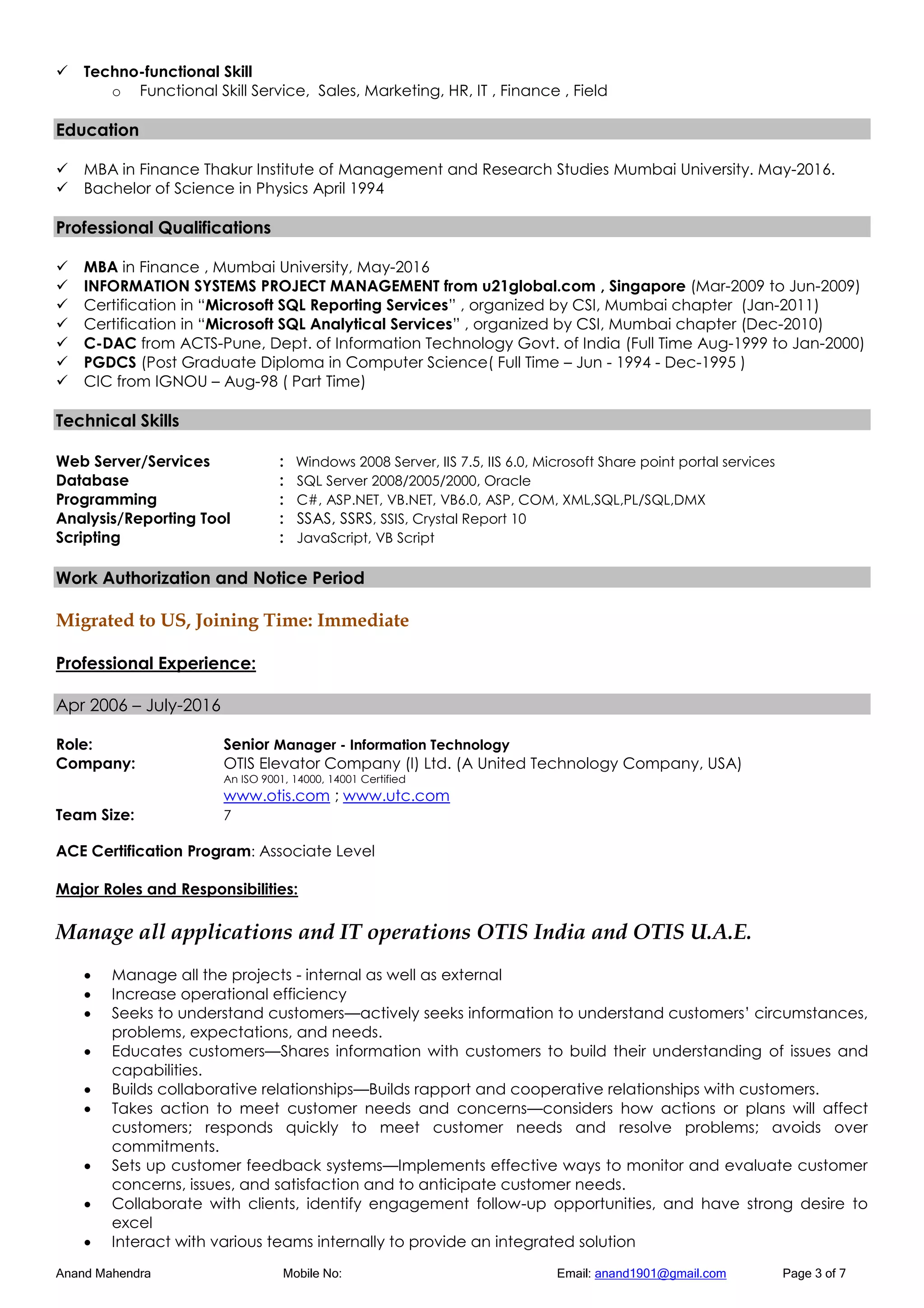 Anand_Mahendra_Resume | PDF