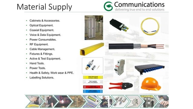 G Comms Materials Management Presentation | PPTX | Logistics | Business