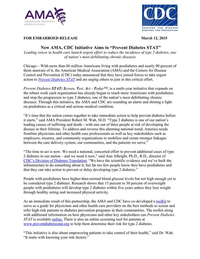 03_12_15 FINAL Press release_New AMA CDC Initiative Aims to Prevent ...