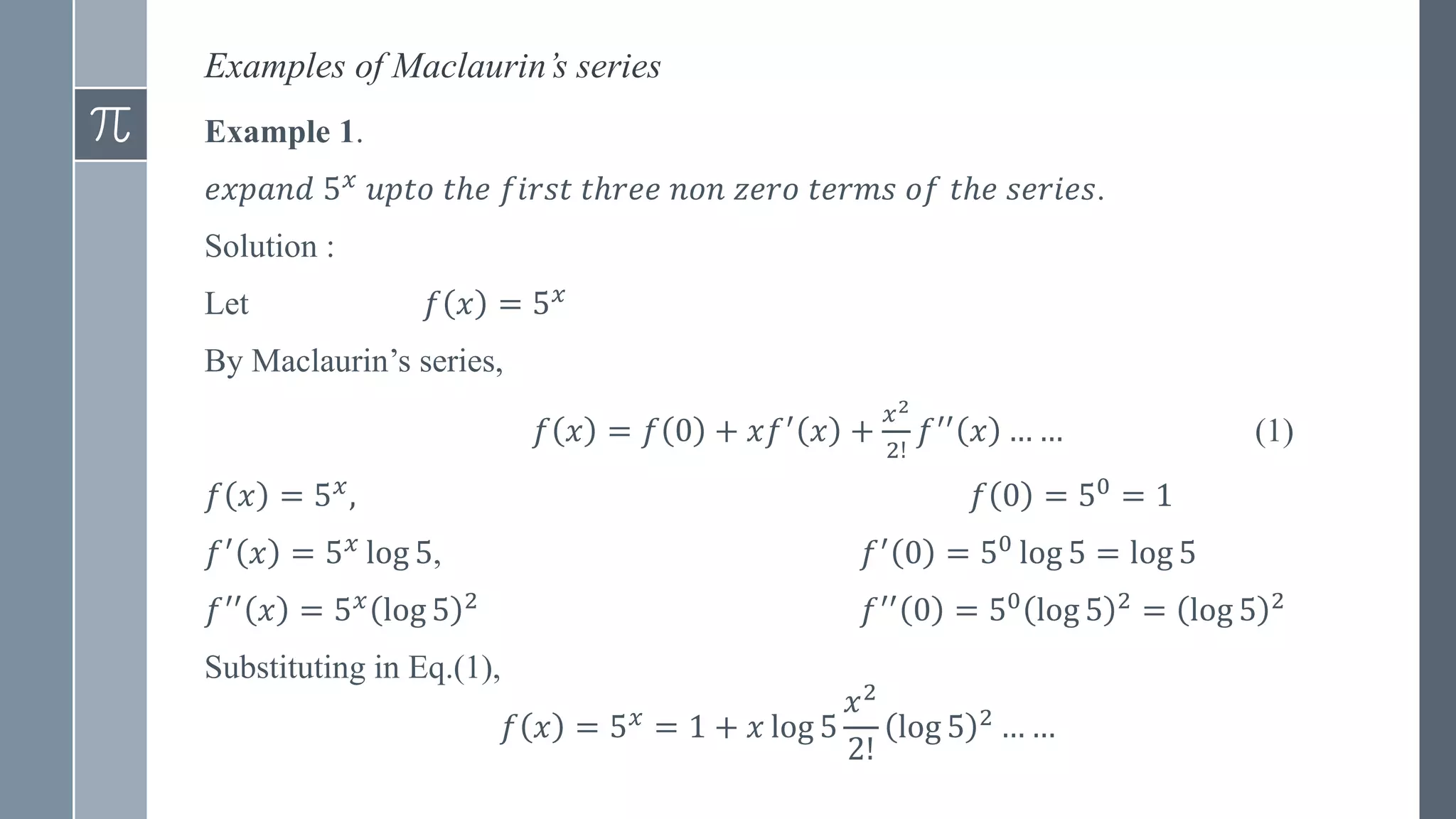 Power Series,Taylor's and Maclaurin's Series | PPTX