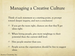 Lecture 8: Creative Organizations | PPT