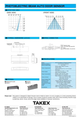 Takex DA-101E Data Sheet | PDF