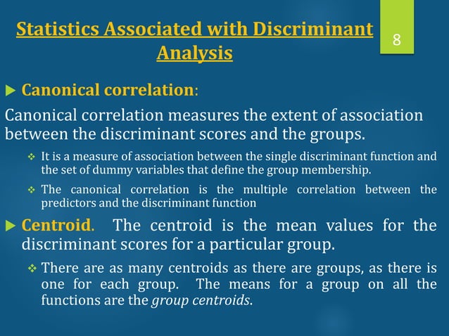 discriminant analysis | PPTX | Physics | Science