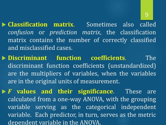 discriminant analysis | PPTX | Physics | Science