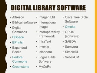 Digital archiving | PPTX | Databases | Computer Software and Applications