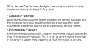 Discriminant analysis-Business Intelligence tool | PPT