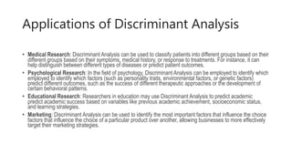 Discriminant analysis-Business Intelligence tool | PPT