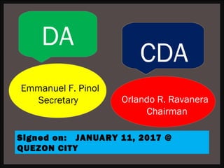 DA CDA Memorandum of Understanding 2017 | PPT